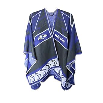 Amazon.com : NFL Baltimore Ravens Whipstitch Scarf Poncho : Clothing