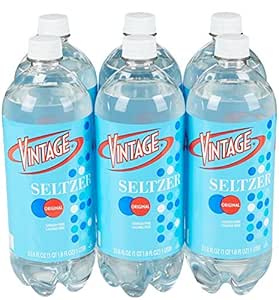 Amazon.com : Vintage Seltzer Water, 33.8 fl oz Bottle (6-Pack ...