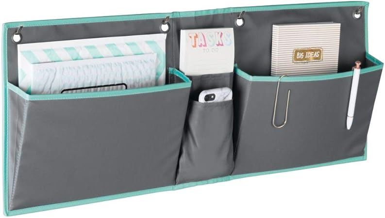 Amazon.com: mDesign Soft Wide Fabric Hanging Home Office, Cubicle ...