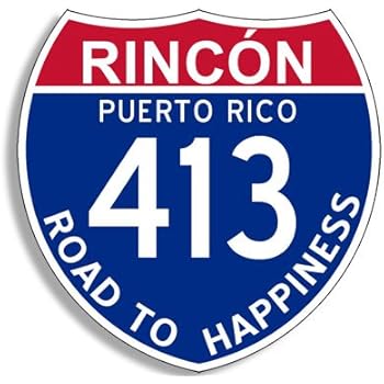 Amazon.com: American Vinyl Rincon Puerto Rico Interstate Sign Shaped ...