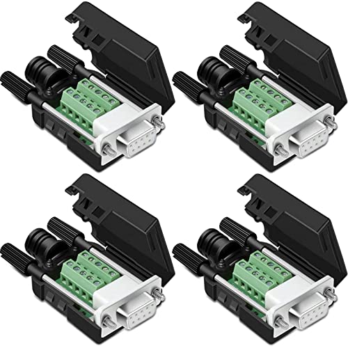 Jienk Db9 Solderless Breakout Board Connector Rs232 D Sub Serial To 9pin Port Terminal Block