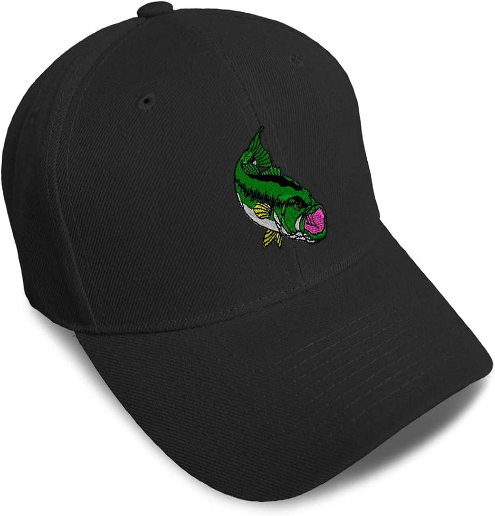 Amazon.com: Baseball Cap Animal Wildlife Freshwater Largemouth Bass ...