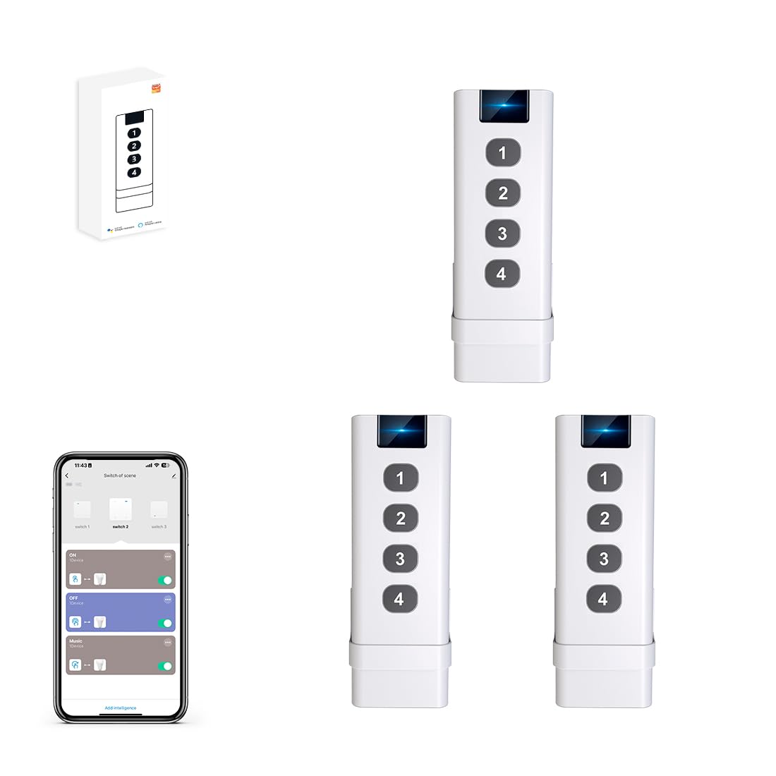 IHSENO ZigBee3.0 Scene Remote Button Tuya Smart Remote, Need Zigbee Hub ...