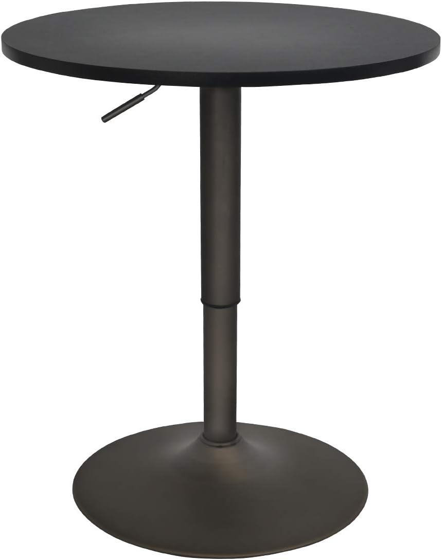 Amazon.com: 24 Inches Round Bar Table Adjustable Height and Wood ...