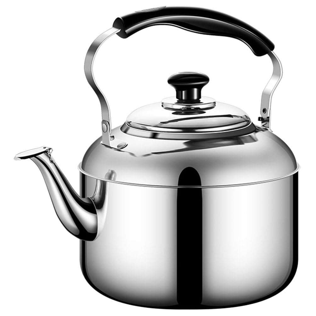 Luxshiny Whistling Tea Kettle 4L Stainless Steel Tea Pot Hot Water ...