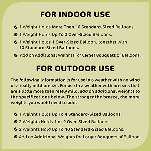 Srenta Gold Balloon Weights, Heavy Balloon Weight Pack of 12 Metallic ...