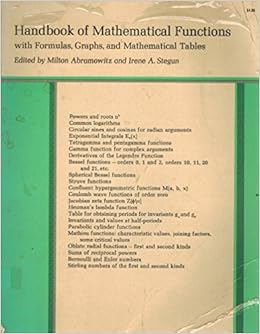 Handbook of Mathematical Functions with Formulas, Graphs and Mathematical Tables : Milton ...