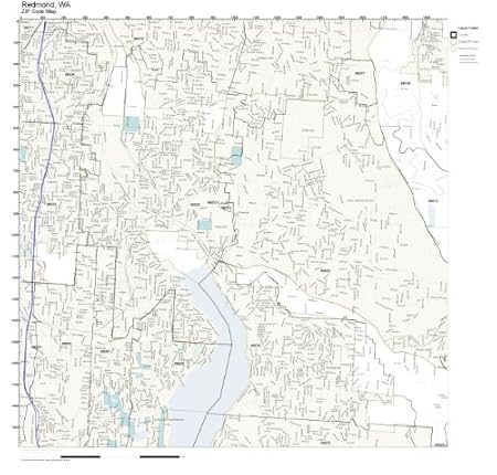 Amazon.com: ZIP Code Wall Map of Redmond, WA ZIP Code Map Laminated ...