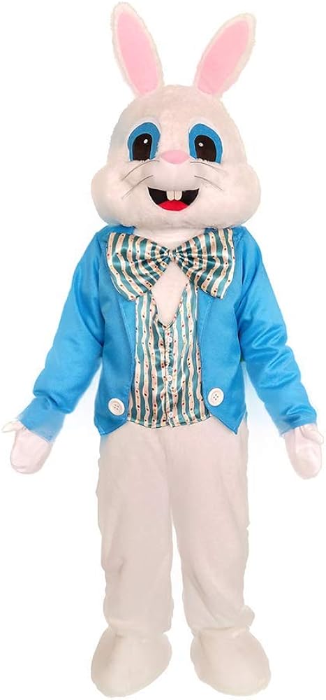 Amazon.com: Birthday Deluxe Easter Bunny Rabbit Blue Vest Mascot ...