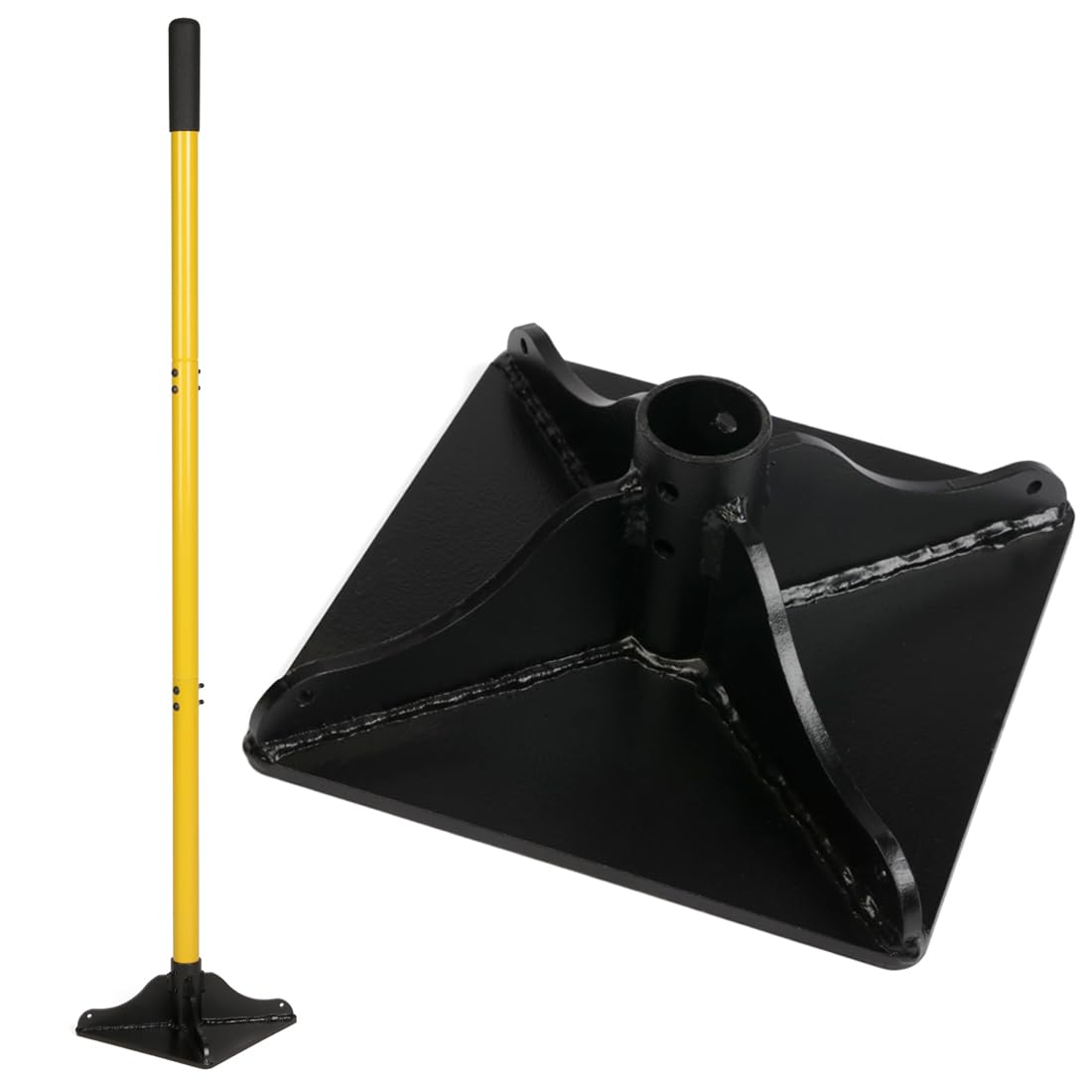 Steel Tamper Tool Landscaping with 48inch Steel Handle-8"x8" Garden ...