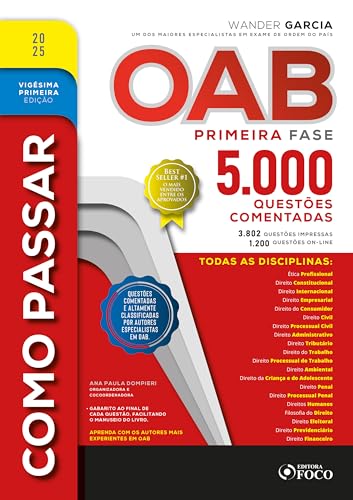 Como Passar na OAB - 1ª Fase - 5.000 Questões Comentadas - 21ª Ed ...