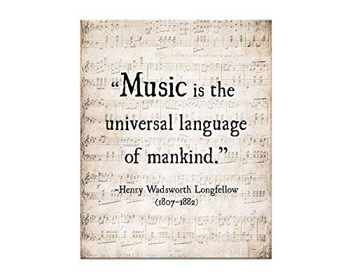 Amazon.com: Music is the Universal Language Quote Henry Wadsworth ...