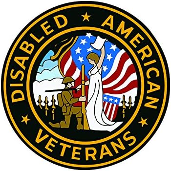 DAV Decal army navy air force marines Disabled American Veterans Bumper ...