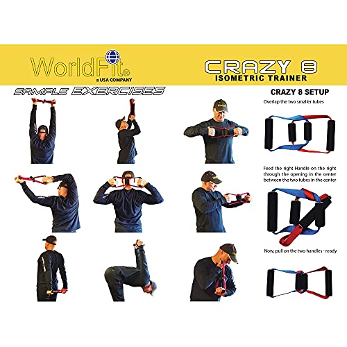 WorldFit Crazy-8 Pull-Up Grips And ISO Trainer For Door In Home, Office ...