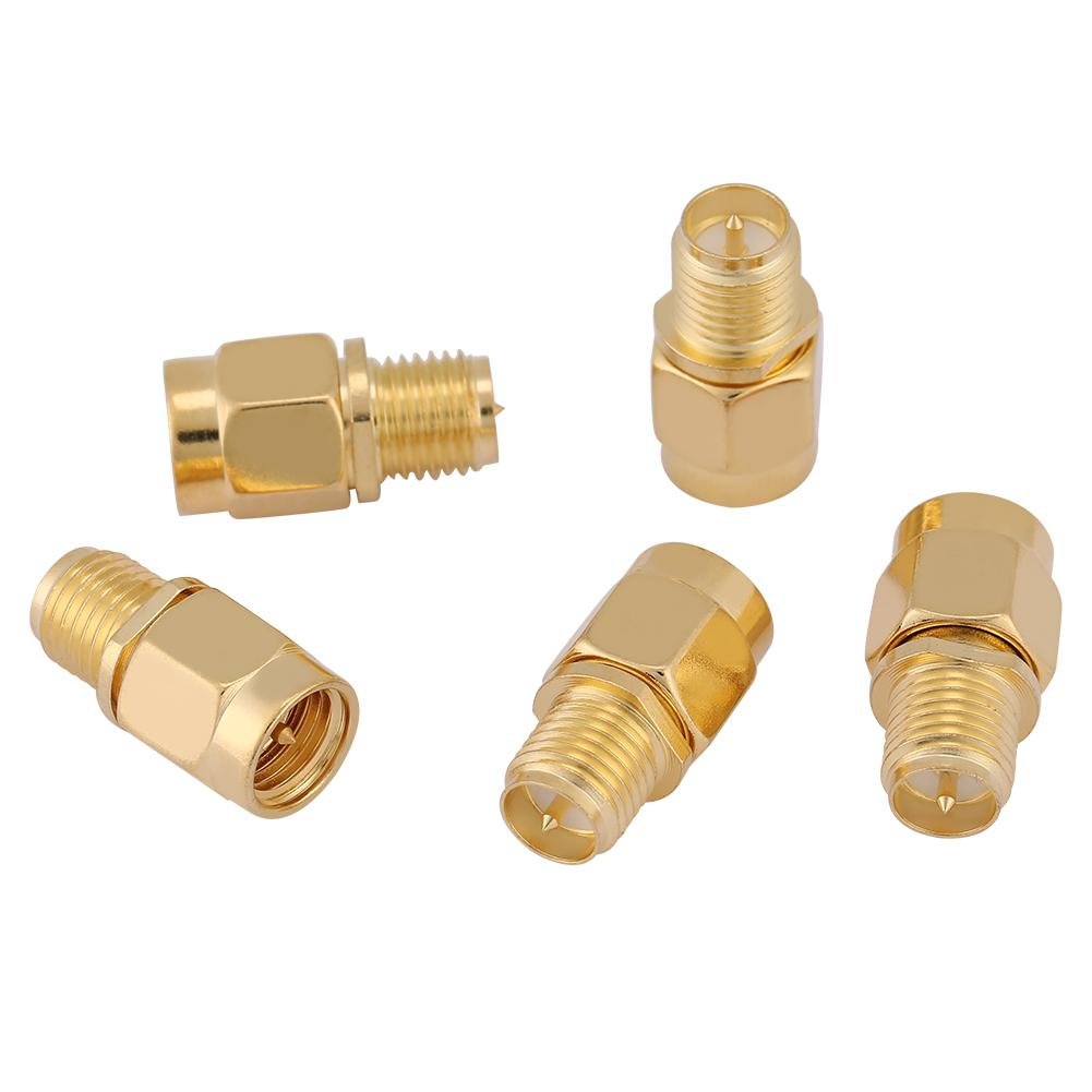 5Pcs SMA Male to RP-SMA Female Adapter Connector, RF Coax Coupling Nut ...