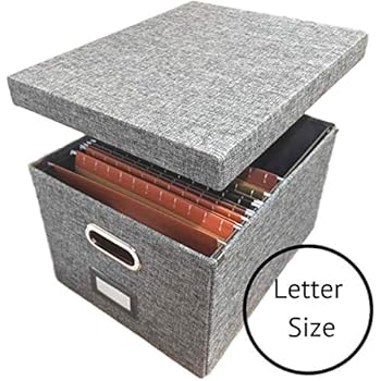 Amazon.com : File Box - Wicker w/ file rods & lid - Letter size ...