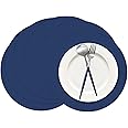 Amazon.com: 50 Pieces Navy Blue Paper Place Mats Blue Round Disposable ...