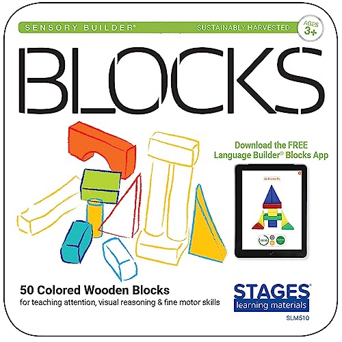 Stages Learning Materials Sensory Builder Blocks, Set of 50 (SLM510 ...