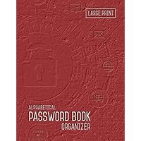 Password Book Organizer Alphabetical: 8.5 x 11 Password Notebook with ...