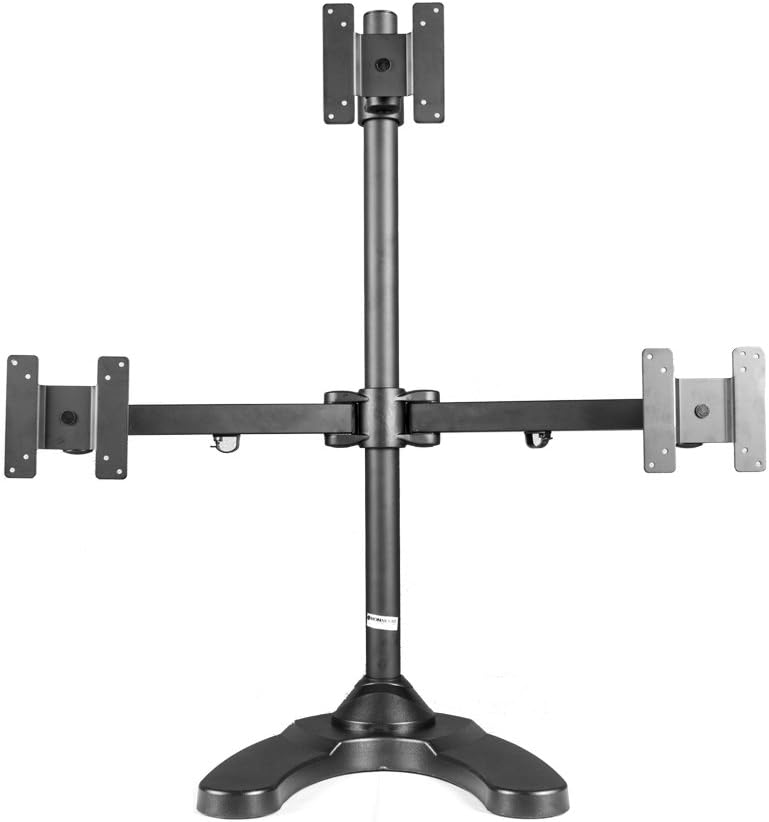 MonMount Triple Monitor Stand Freestanding Triangle Orientation Holds ...