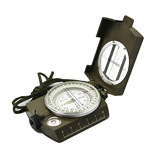 Military Compass, Prismatic Sighting Compass - Magnetic Waterproof Hand ...
