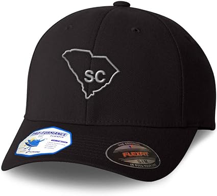 Custom Flexfit Hats for Men & Women South Carolina State Map Sc ...