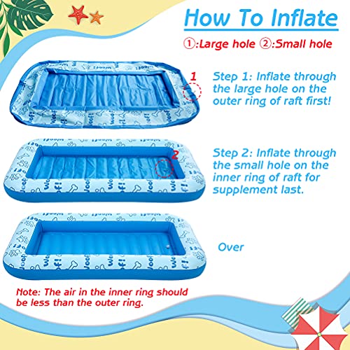 BINGPET Inflatable Dog Pool Float - Dog Raft for Pool and Lake in ...