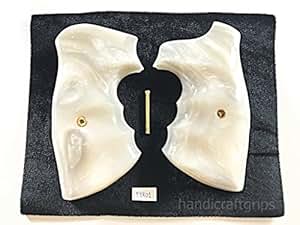 Amazon.com : New Colt Python Grips I/ E I E Frame Checkered White Pearl ...