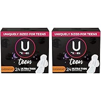 Amazon.com: U by Kotex Teen Ultra Thin Feminine Pads with Wings ...