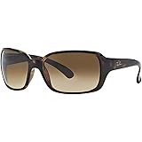Amazon.com: Ray-Ban Women's Rb4068 Square Sunglasses LIGHT HAVANA 60 mm ...