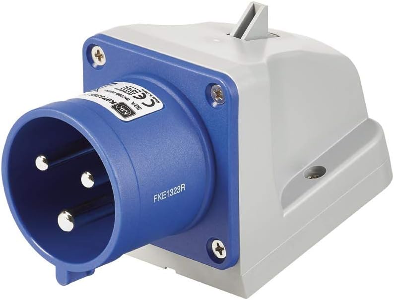 MK Commando K9733 Angled Appliance Inlets 32 Amp 2P+E 200-250 Volt ...