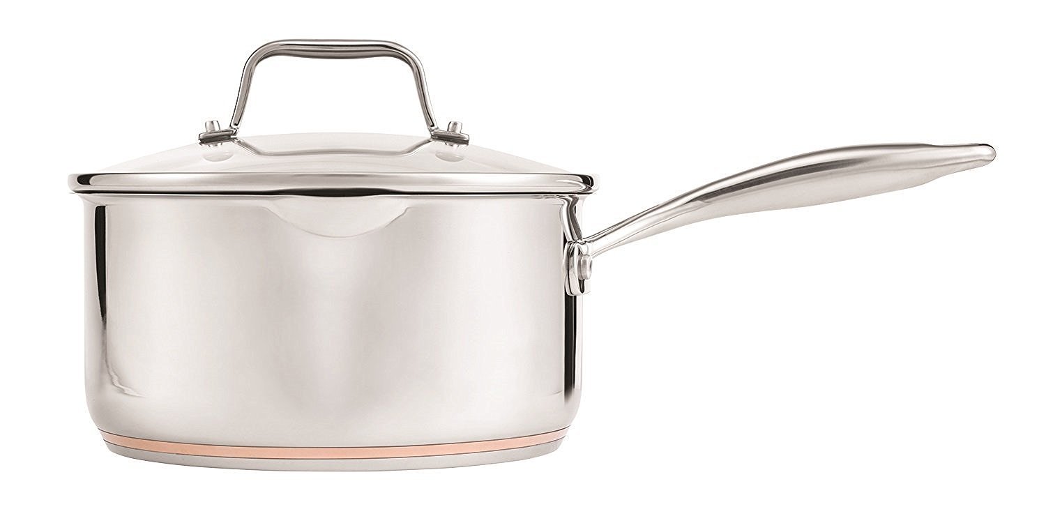 Oneida 10pc Stainless Steel Induction Ready Copper Base Cookware Set ...