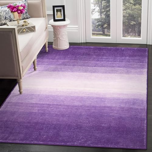 Wonnitar Modern Ombre Washable Rugs 5x7 for Bedroom, Non-Slip Purple ...
