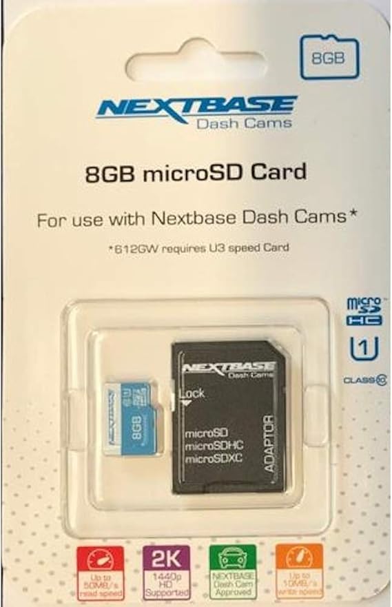NEXTBASE 8GB SD microSD HC Class 10 Card with Adaptor: Amazon.co.uk ...