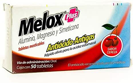 Melox Tabletas Masticables Plus, Cereza, 50 Piezas: Amazon.com.mx ...