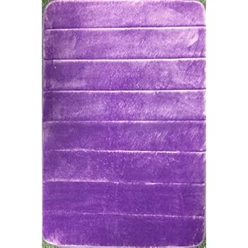 Amazon.com: Purple- Incredibly Soft and Absorbent Memory Foam Bath Mat ...