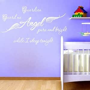 Amazon.com: WallStickersUSA Wall Sticker Decal, Guardian Angel Pure and ...