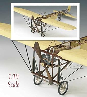 Amazon.com: Wooden model airplane kit Amati AM171201 Bleriot XI (museum ...