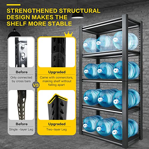 Raybee Garage Shelving Heavy Duty Storage Shelves Hold 2000LBS ...