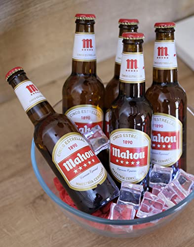 Mahou 5 Estrellas Cerveza Especial Dorada Lager, Sabor 5 Estrellas, 5,5 ...
