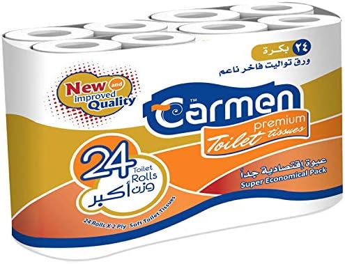 Carmen Toilet Papers, 24 Rolls x 2 Ply - White price in Egypt | Amazon ...