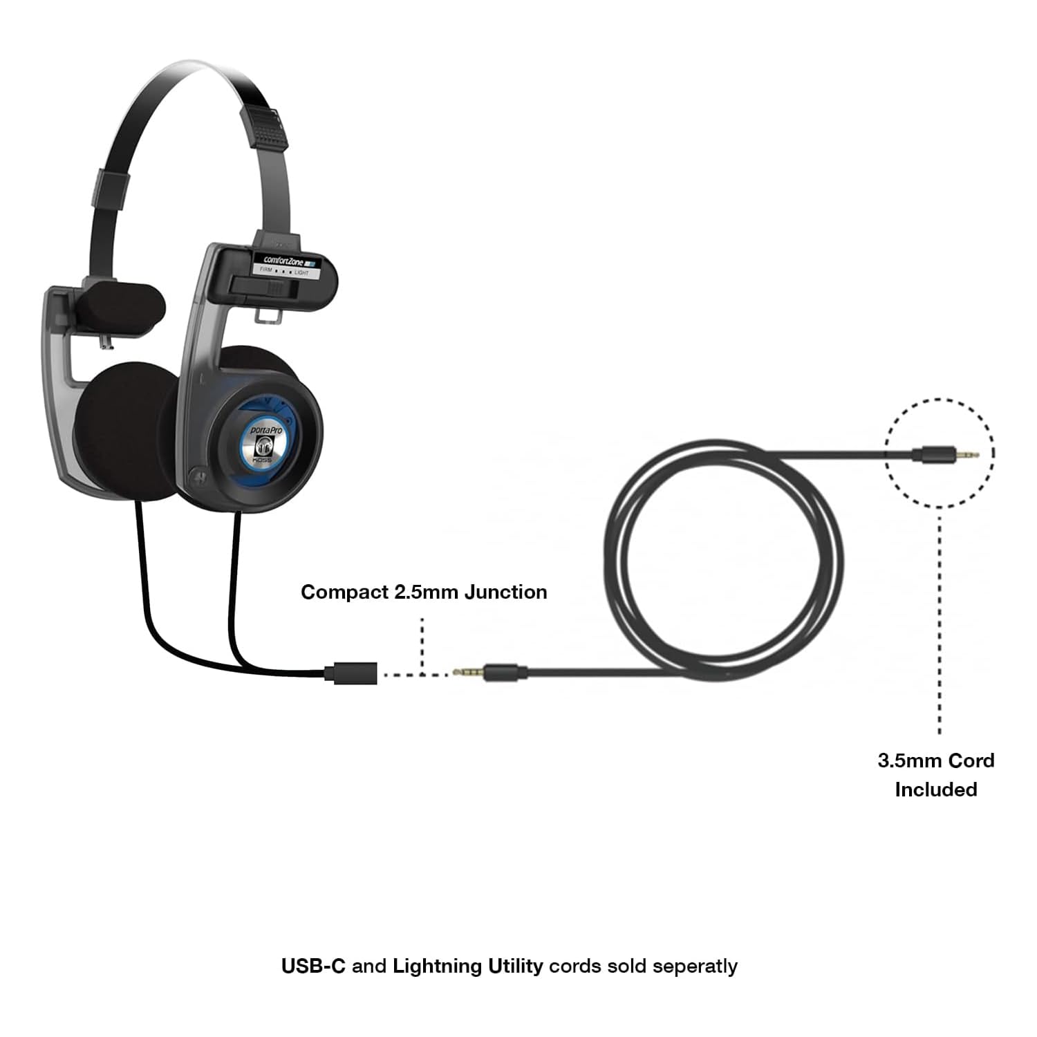 Mua Porta Pro Utility On-Ear Headphones, Detachable Interchangeable ...