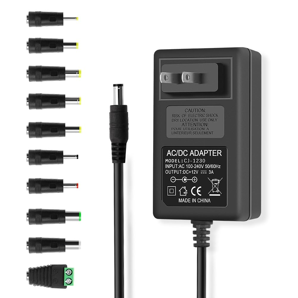 Mua DC 12 Volt 3 Amp Power Adapter 36W AC Adapter 100-240V 50-60Hz AC ...
