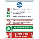 Fire Action Sign - What You Should Do In The Event Of Fire Notice (Self ...