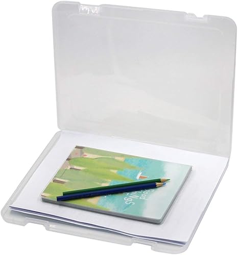 2 Pcs A4 Transparent Plastic Document Cases File Holders, Desk Paper ...