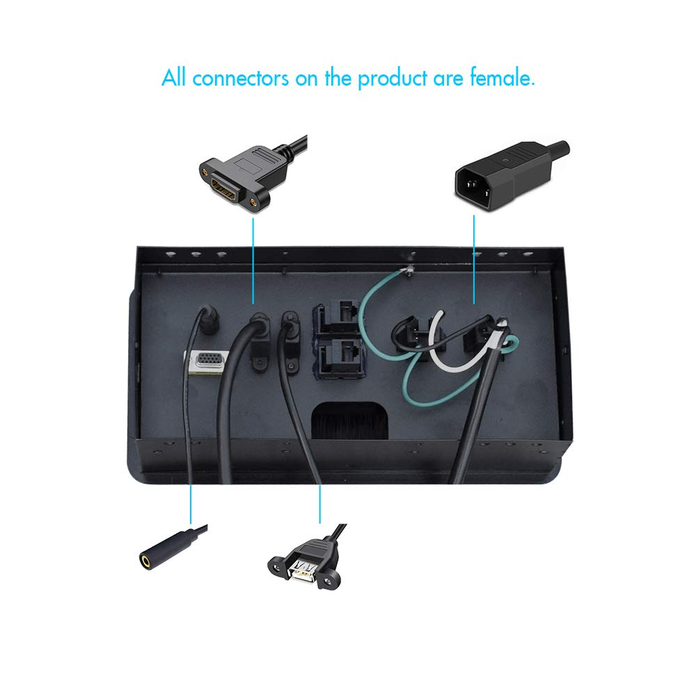 Mua Tabletop Brush Connectivity Box Outlet with Socket HDMI LAN VGA ...