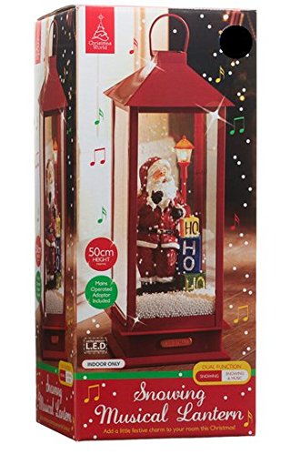 Musical Snowing Lantern 48cm - Santa: Amazon.co.uk: Lighting