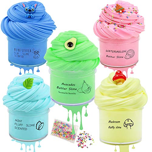 EASYCITY New 5Pack Pack Butter Slime with Stitch Slime, Watermelon ...
