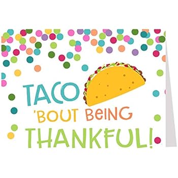 Amazon.com : Taco Bout Being Thankful Thank You Cards Tacos Baby Shower ...