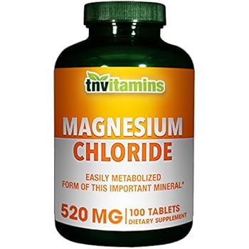 Amazon.com: Magnesium Chloride Tablets 520 mg by TNVitamins 100 Count ...